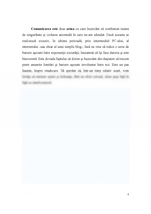 Referat: Comunicarea - o perspectivă fundamental umană (#390047)