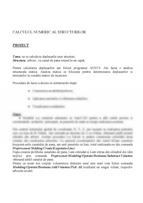 Referat: Proiect Calcul Numeric al Structurilor (#390205)