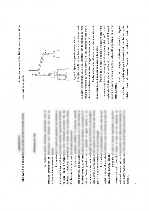 Laborator: Distilarea în vid și extracția (#390774)