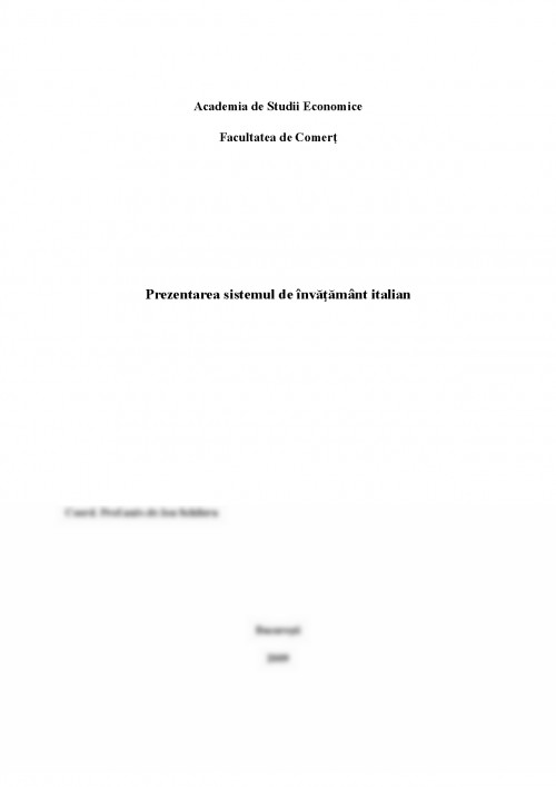 Referat: Educația în Italia (#390911)