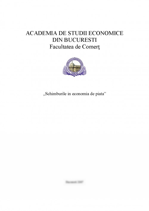 Referat: Schimburile în economia de piață (#390991)