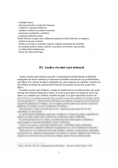 Referat: Riscul ratei dobânzii (#391034)