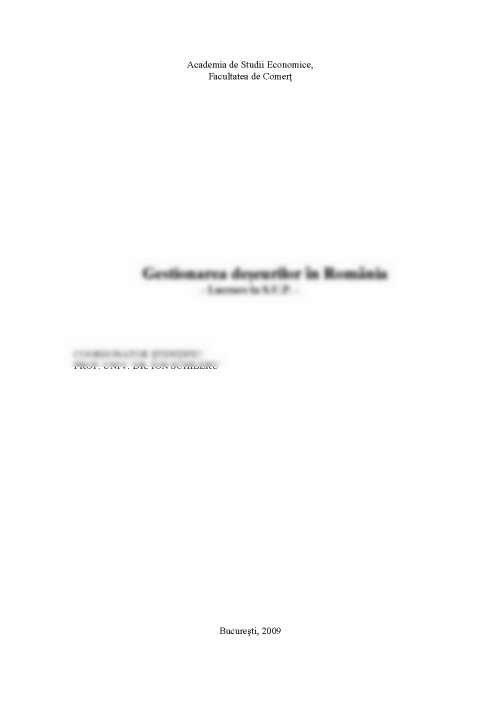 Referat: Gestionarea Deșeurilor în România (#391268)