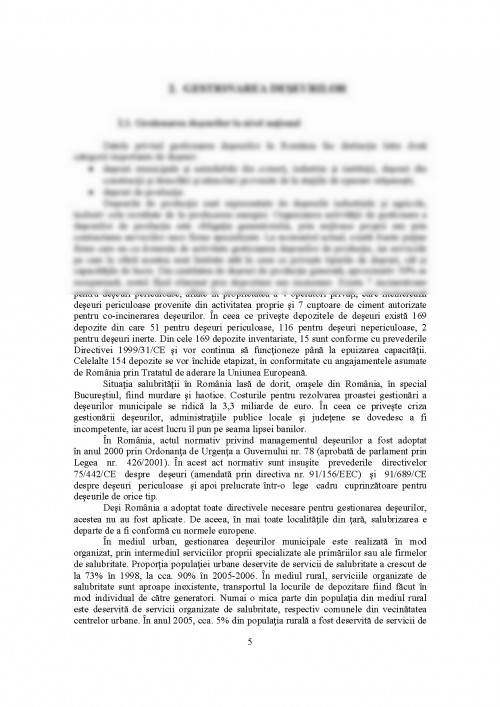 Referat: Gestionarea Deșeurilor în România (#391268)