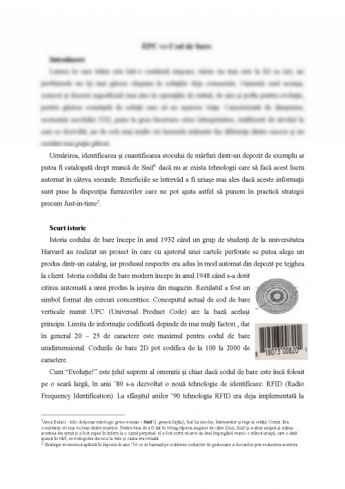 Referat: EPC vs Cod de Bare (#391847)