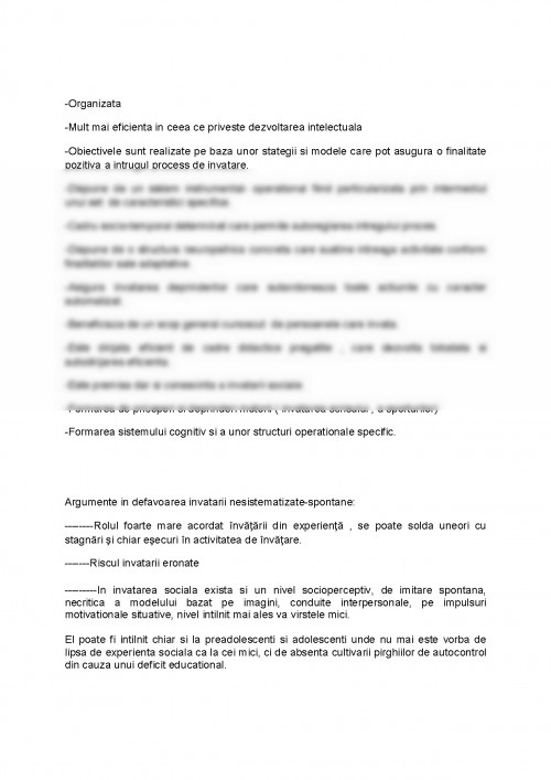 Referat: Învățarea sistematică versus învățarea socială (#392272)