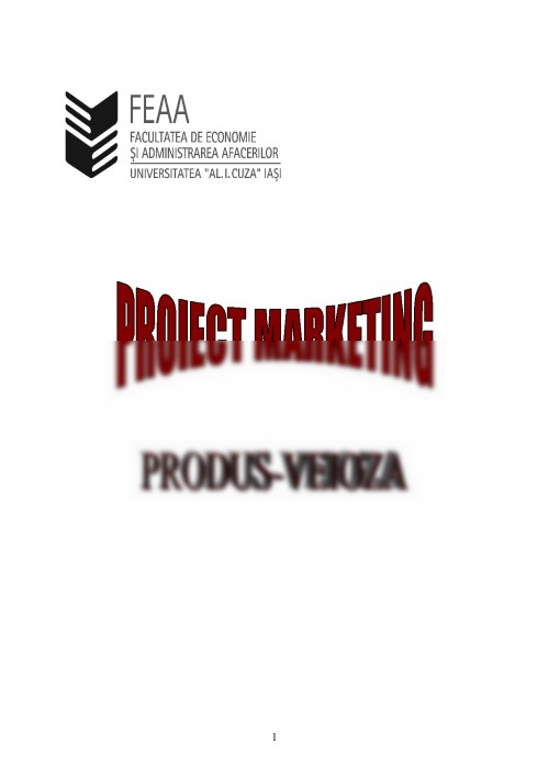 Referat: Proiect marketing - veioză (#392413)