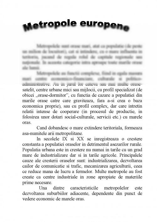 Referat: Metropole Europene (#393981)