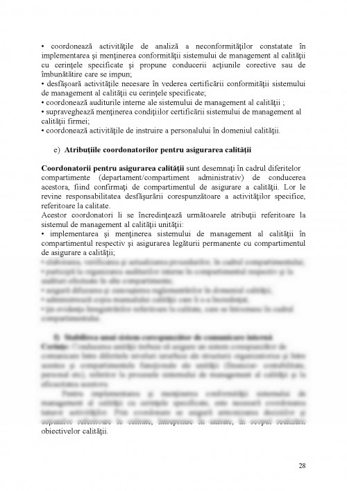 Referat: Ghid pentru implementarea unui sistem de management al calității în cadrul - SC Imapan ...