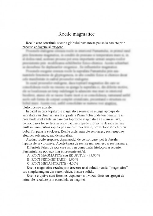 Referat: Roci Magmatice (#395019)