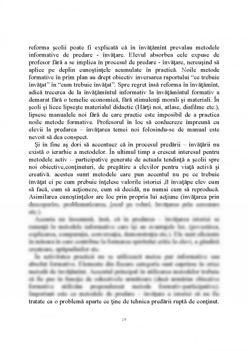 Referat: Metode Formative de Predare a Istoriei (#395106)