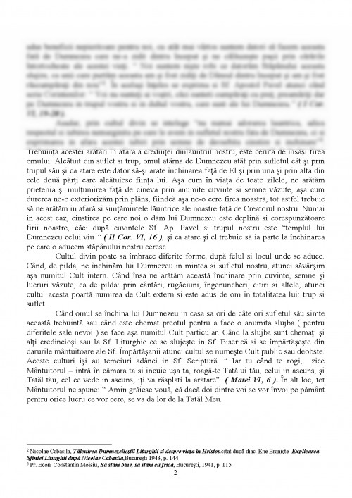 Referat: Cultul Divin (#395297)