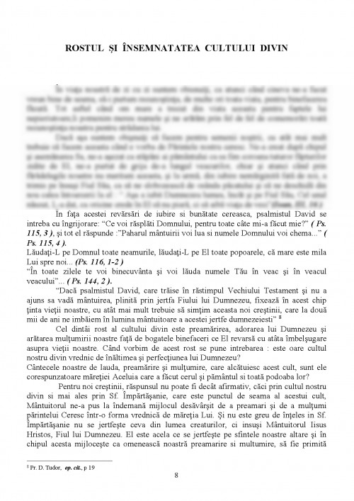 Referat: Cultul Divin (#395297)