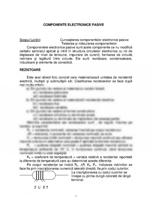 Laborator: Componente electronice pasive (#396490)