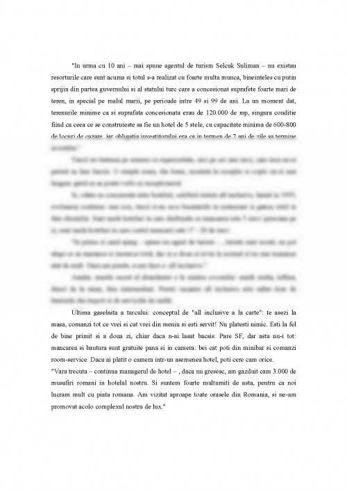 Referat: Evaluarea potențialului turistic - Turcia (#396888)