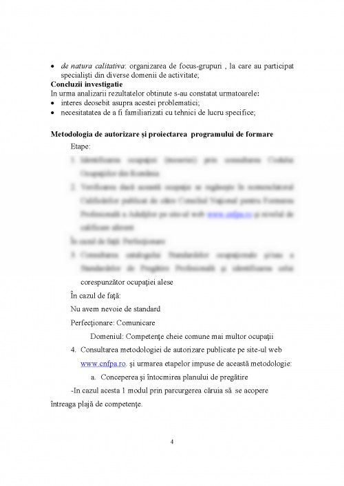 Referat: Formarea Formatorilor care să se Ocupe de Formarea ...