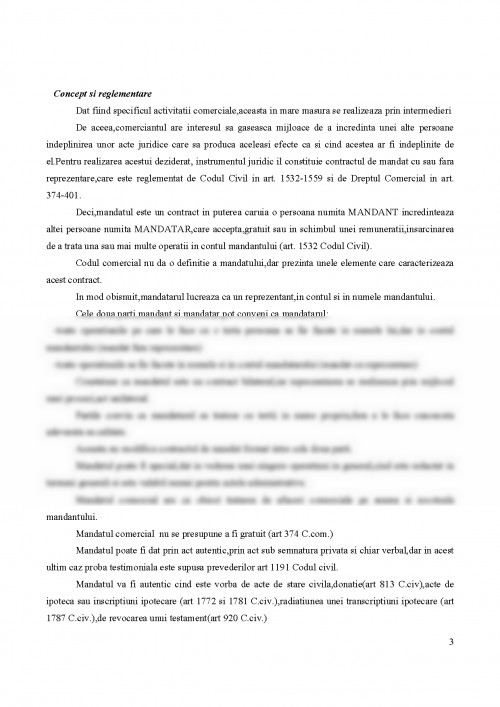 Referat: Contractul de Mandat Comercial (#398671)
