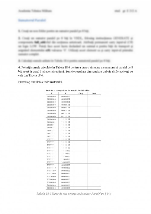 Laborator: Sumatorul Complet și Sumatorul Binar Paralel (#398907) Laborator: Sumatorul Complet și Sumatorul Binar Paralel (#398907)