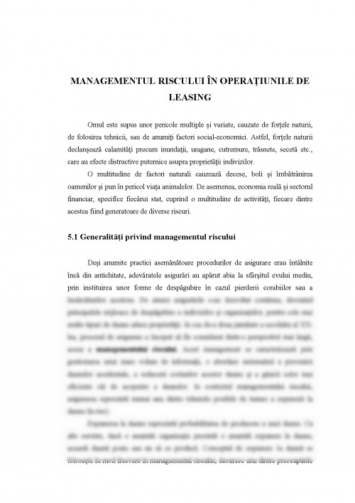 Referat: Managementul Riscului în Operațiunile de Leasing (#399389)
