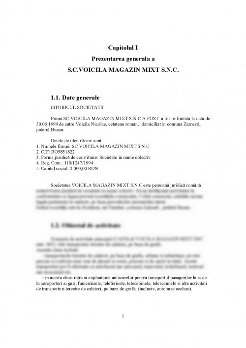 Referat: Studiu practică - SC Voicila Magazin Mixt SNC (#399869)