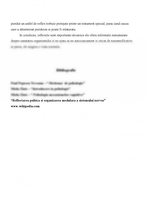 Referat: Reflexele (#400451)