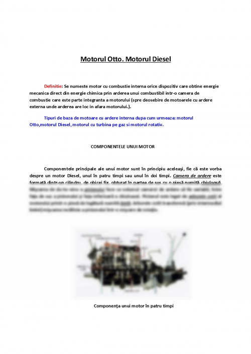 Referat: Motorul Otto - Motorul Diesel (#402272)