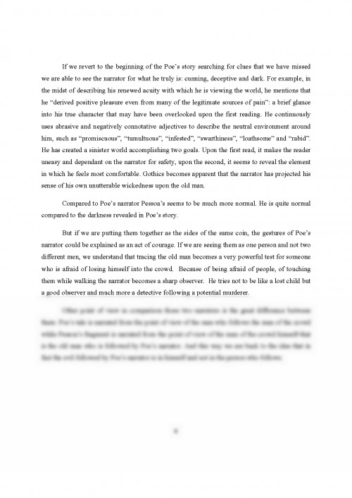 Referat: The man of the crowd by Edgar Allan Poe – comparison to Pessoa ...