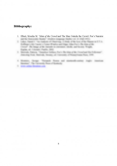 Referat: The man of the crowd by Edgar Allan Poe – comparison to Pessoa ...