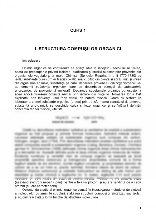 Curs: Structura compușilor organici și izomeria substanțelor organice (#402898)