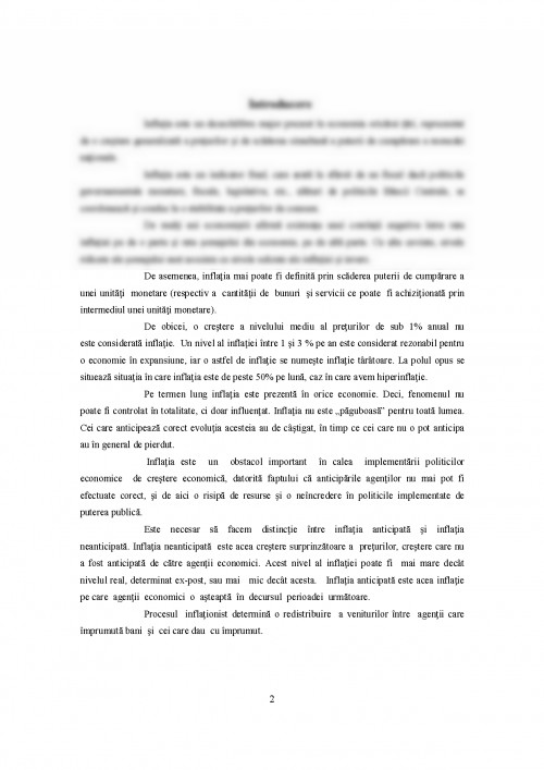 Referat: Inflația (#403395)