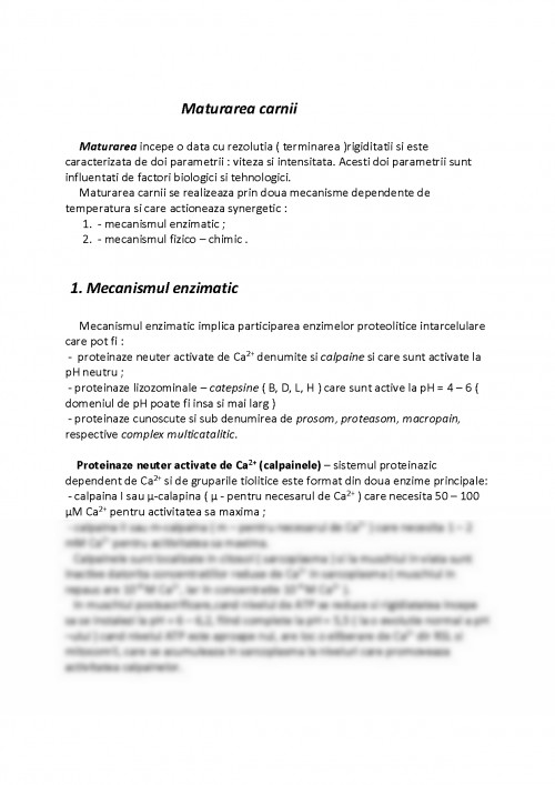 Referat: Maturarea cărnii (#403399)