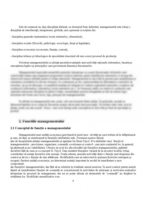 Referat: Funcțiile managementului (#404546)