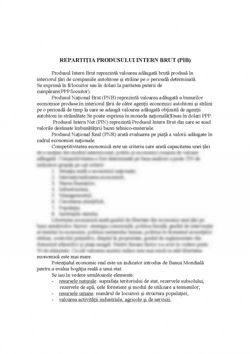 Referat: Produsul Intern Brut (#405639)