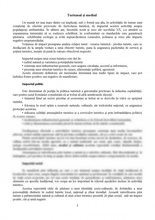 Referat: Turismul Durabil (#405884)