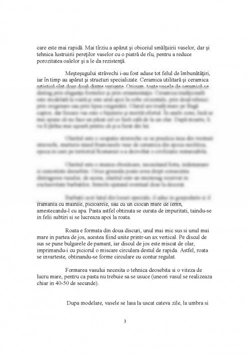 Referat: Meșteșuguri tradiționale - olăritul (#406302)