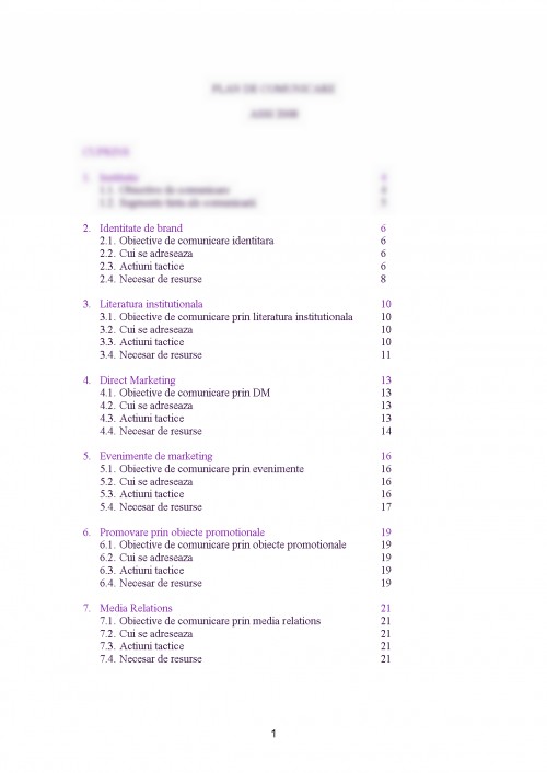 Referat: Plan de Comunicare (#406613)