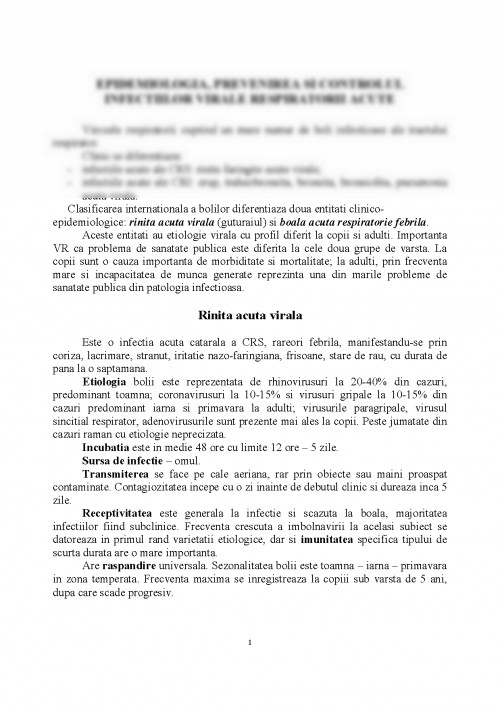 Referat: Adenoviroze, gripă și viroze (#406916)