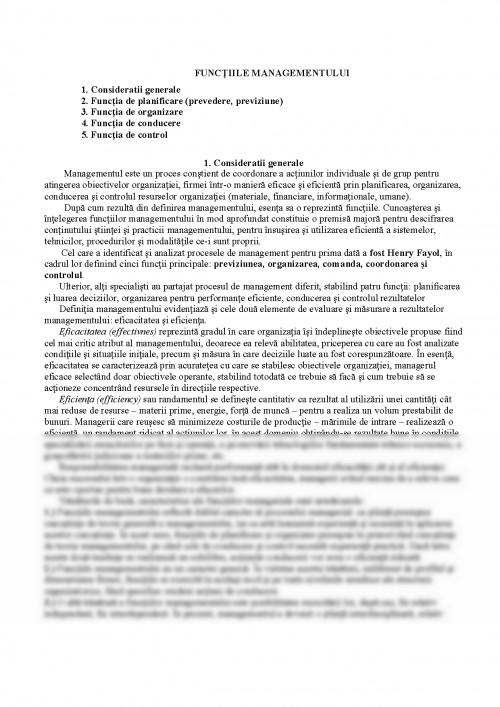 Referat: Funcțiile Managementului (#408347)