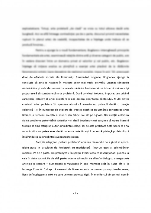 Referat: Proletcultism sau Realism Socialist în România Comunistă (#408843)