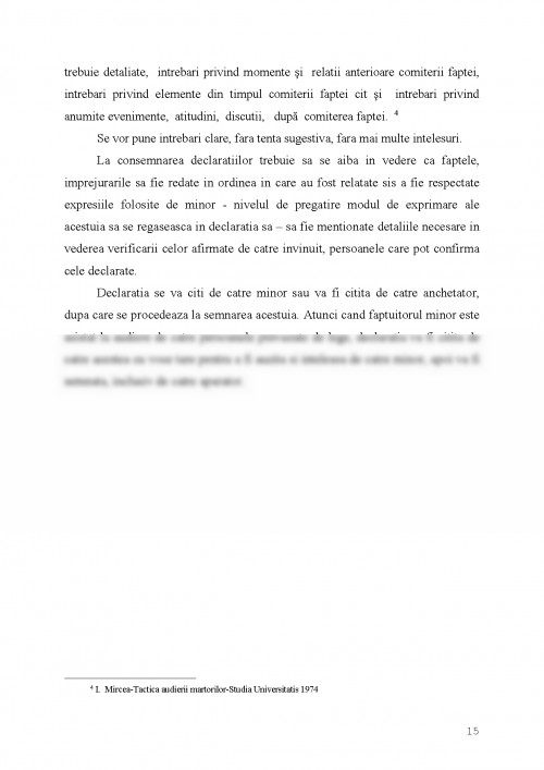Referat: Procedee tehnice de audiere a învinuitului sau inculpatului ...