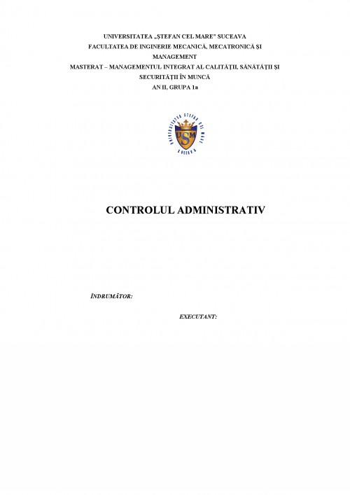 Referat: Controlul Administrativ (#409720)