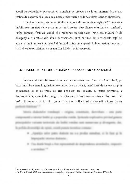 Referat: Dialectele Limbii Române (#410078)