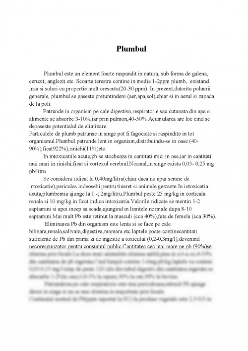 Referat: Plumbul (#410083)