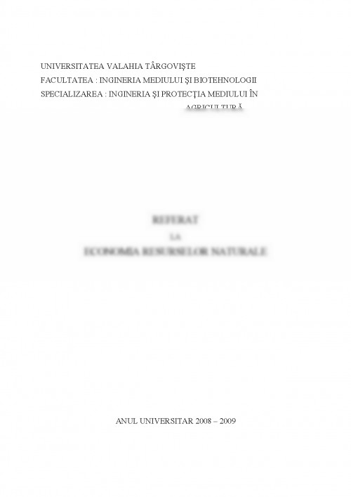 Referat: Impactul Poluării asupra Mediului Înconjurător Produs de ...