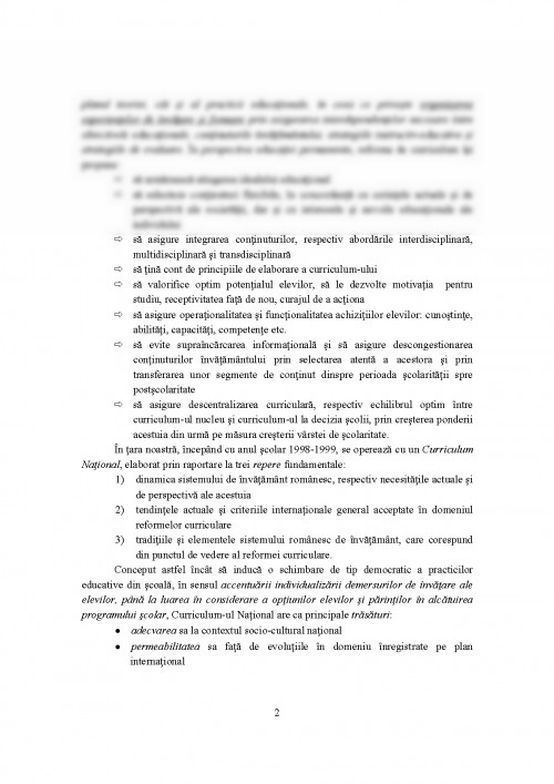 Referat: Reforma curriculară din România (#412066)