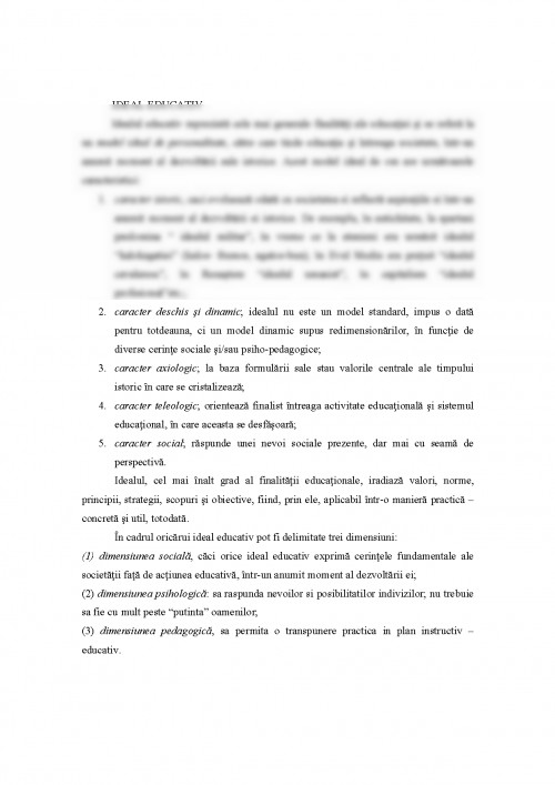 Referat: Finalitățile educației - definiție, funcții, caracteristici ...