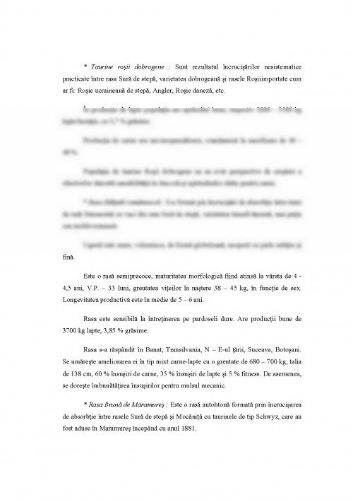 Referat: Rase de taurine de carne și lapte (#412645)
