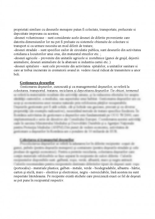Referat: Metode de gestionare a deșeurilor (#412660)