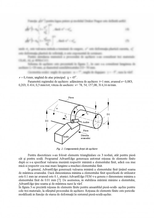 Referat: Simularea Procesului de Strunjire folosind Analiza cu Element ...