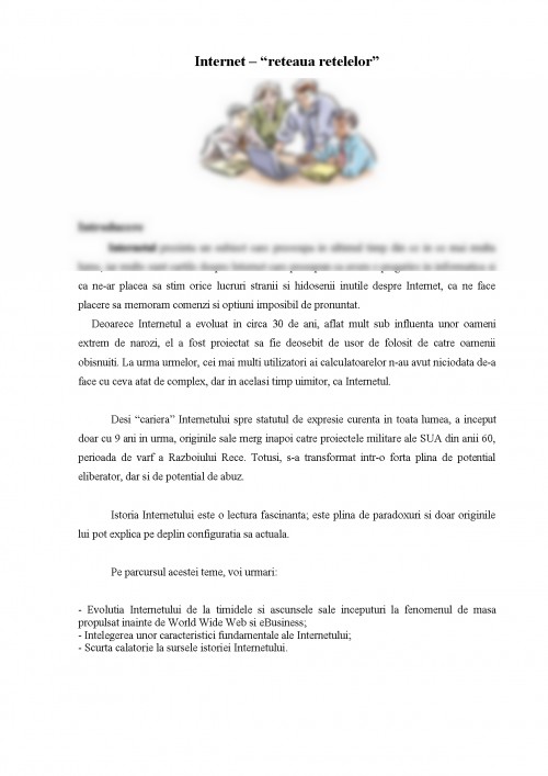 Referat: Internet - rețeaua rețelelor (#414184)